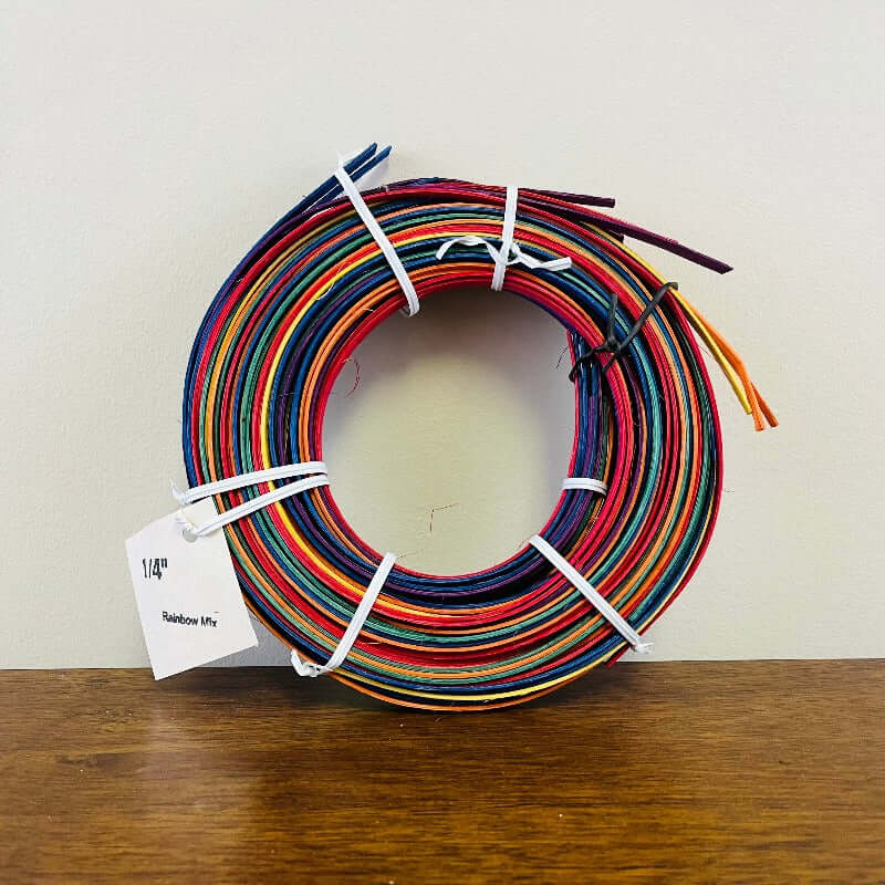 Premium Dyed 1/4" Flat Reed for Crafts & Weaving