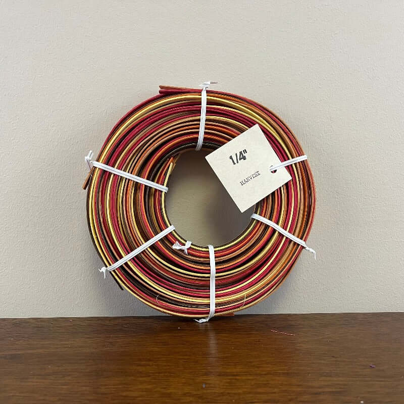 Premium Dyed 1/4" Flat Reed for Crafts & Weaving