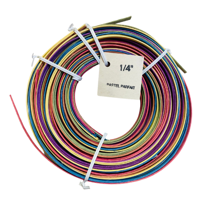 Premium Dyed 1/4" Flat Reed for Crafts & Weaving