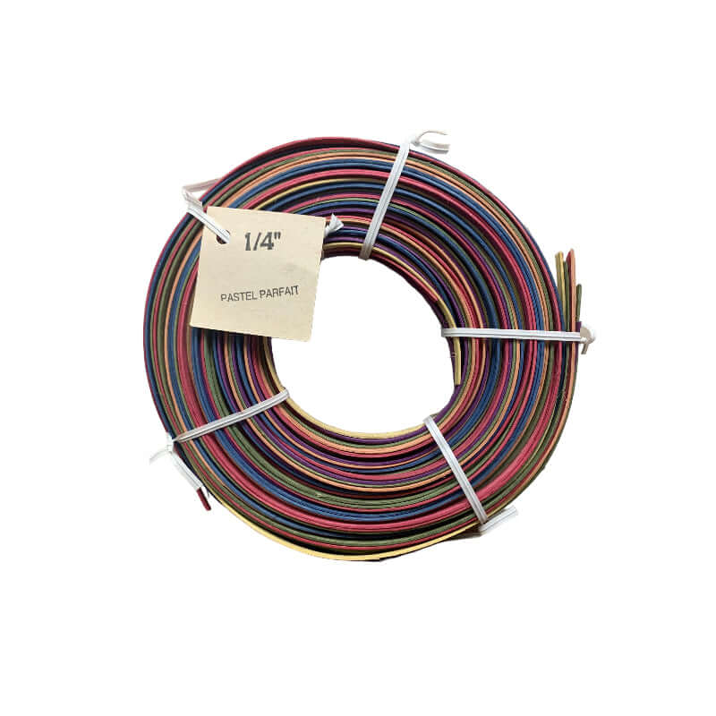 Premium Dyed 1/4" Flat Reed for Crafts & Weaving