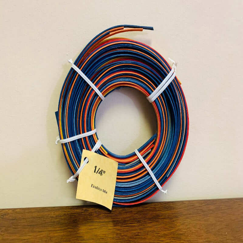 Premium Dyed 1/4" Flat Reed for Crafts & Weaving