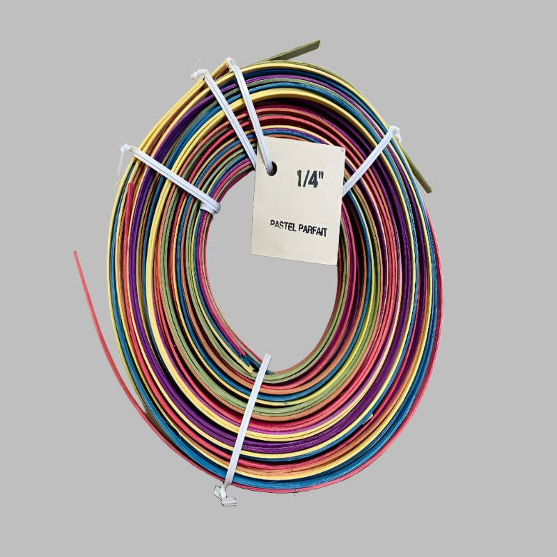 Premium Dyed 1/4" Flat Reed for Crafts & Weaving